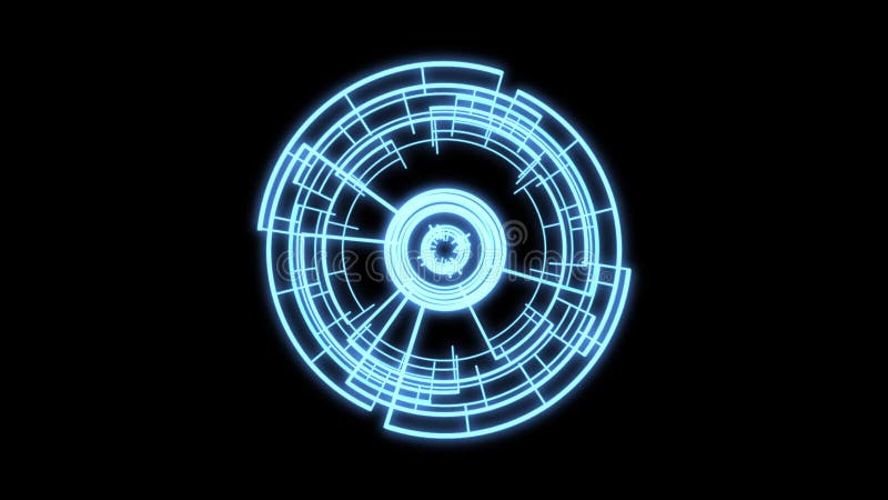 VJ Loop Circle Radial Geometric Patterns Blinking Blue S Animation ...