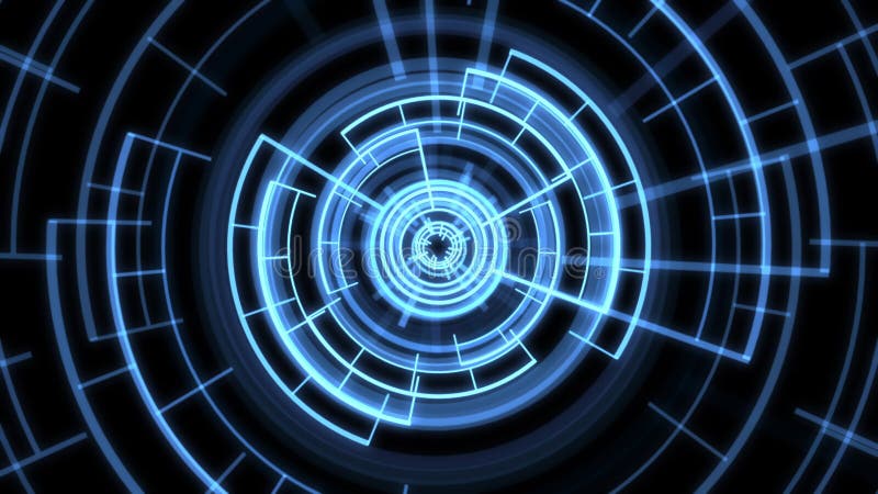 VJ Loop Circle Radial Geometric Patterns Blinking Blue XL Animation ...