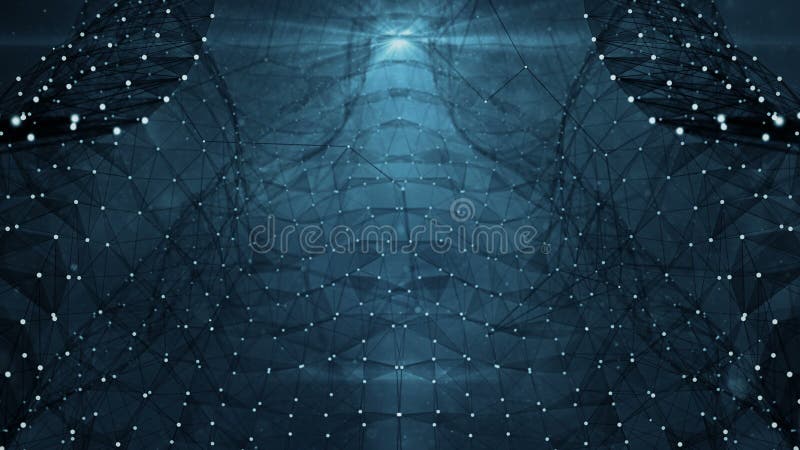 Vj Loop Digital Dark Plexus Data Networks Abstract Motion Background Stock Video Video Of