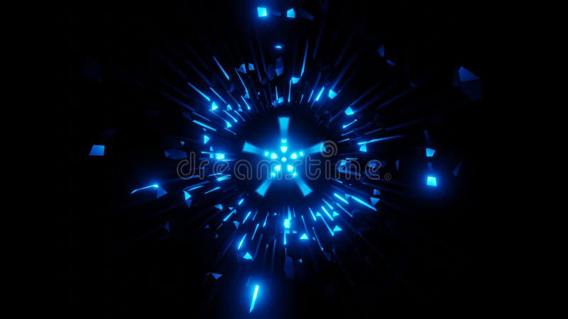 Vj Loop Disco Light Pulsating Illuminated Circle Blue Music Abstract ...