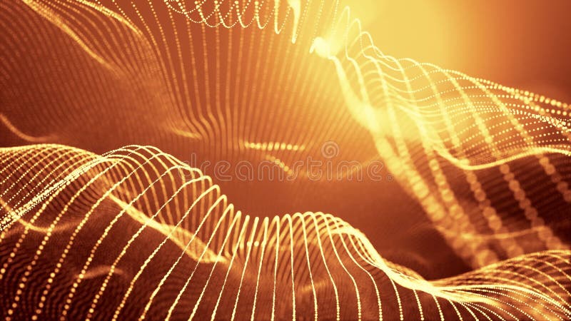 VJ Loop a Mesmerizing Animation of Golden Particles Forming Abstract ...