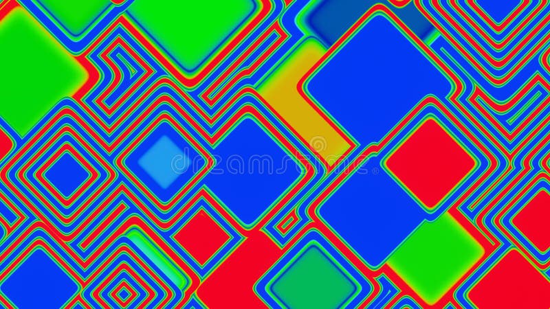 VJ Loop Pulsating Animation of Multi-colored Squares Stock Video ...
