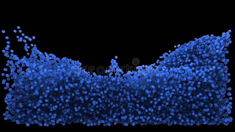 VJ Loop VFX. Particle-based 3D Fluid Simulation. 3D Liquid Particles. Particle Flow Stock Video ...