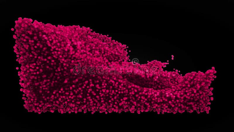 VJ Loop VFX. Particle-based 3D Fluid Simulation. 3D Liquid Particles. Particle Flow Stock ...