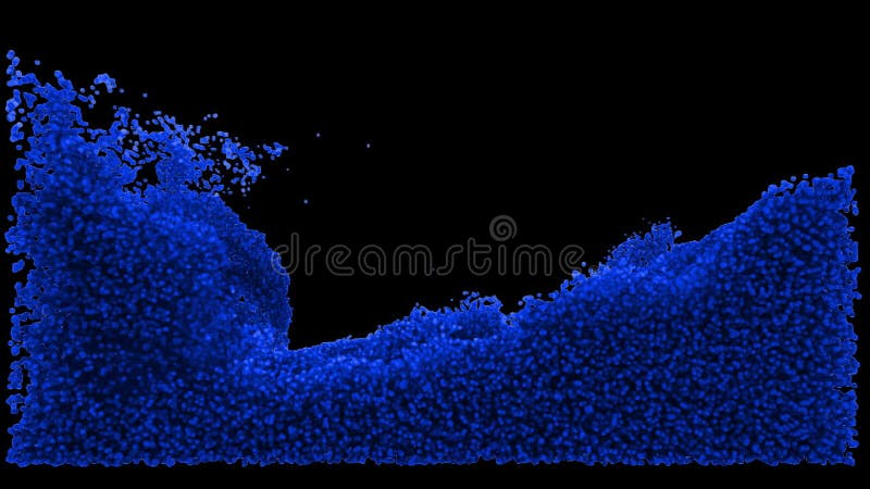 VJ Loop VFX. Particle-based 3D Fluid Simulation. 3D Liquid Particles ...