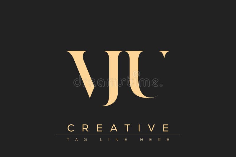 VJU Abstract Letter Logo Design Stock Vector - Illustration of initial ...