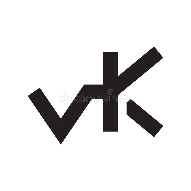 Vk Initial Letter Vector Logo Icon Stock Vector - Illustration of ...
