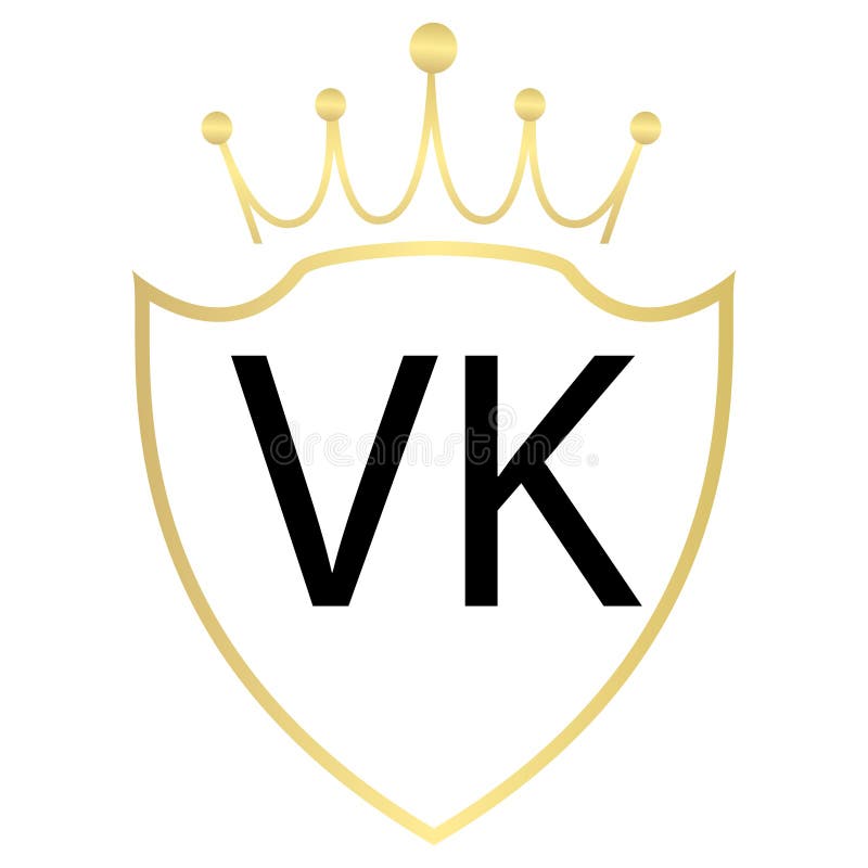VK Letter Logo Design with Simple Style Stock Vector - Illustration of ...