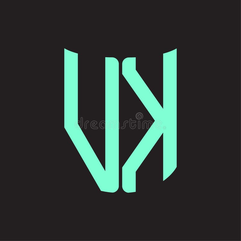 VK Logo Monogram with Ribbon Style Design Template Stock Vector ...