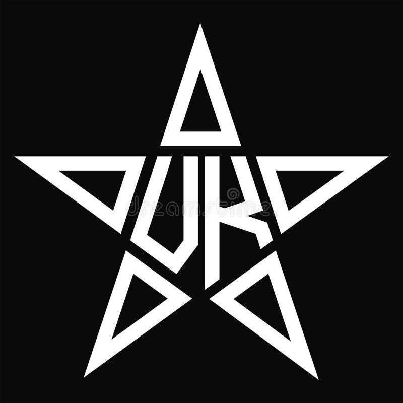 VK Logo Monogram with Star Shape Design Template Stock Vector ...