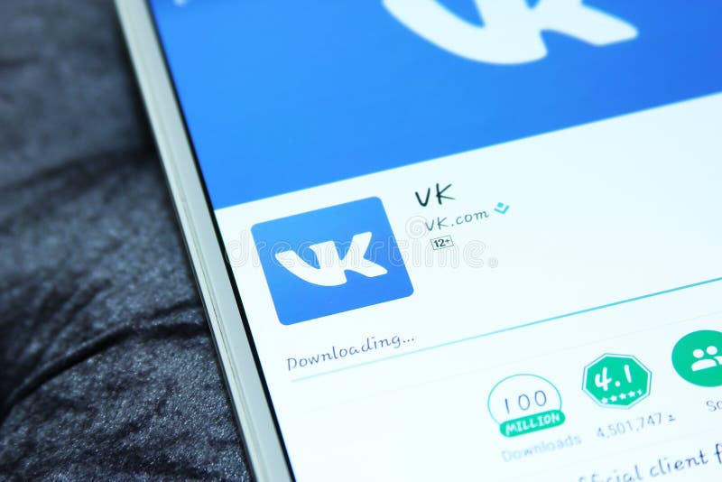 Vk mobile android app editorial photography. Image of apps - 93636747
