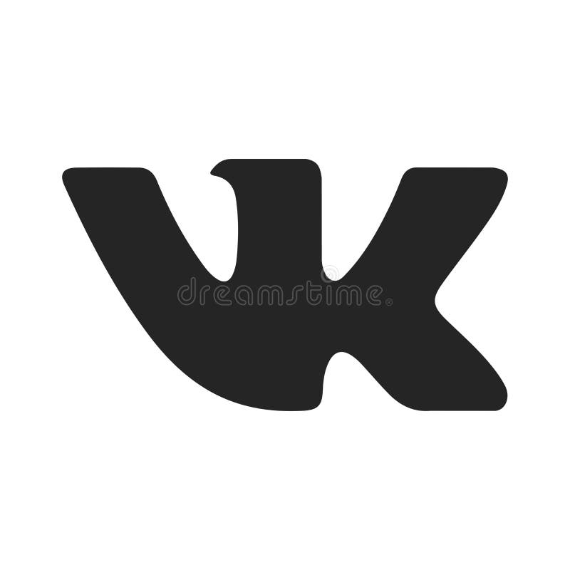 VK Vector Icon in Modern Design Style for Web Site and Mobile App Stock ...