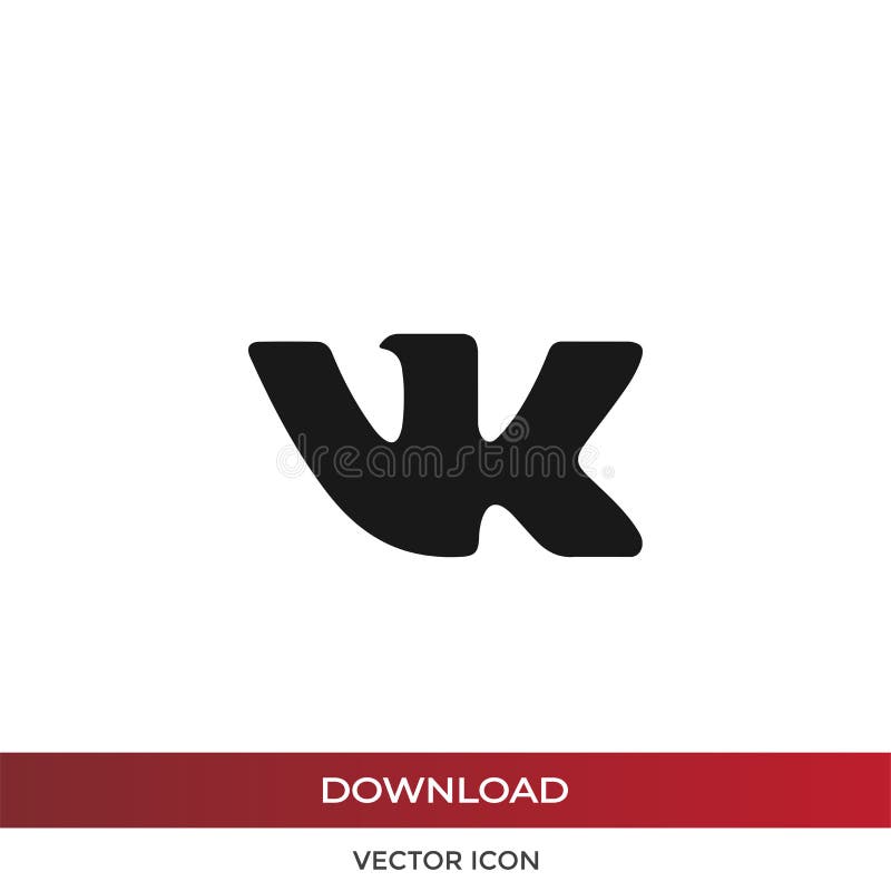 VK Vector Icon in Modern Design Style for Web Site and Mobile App ...