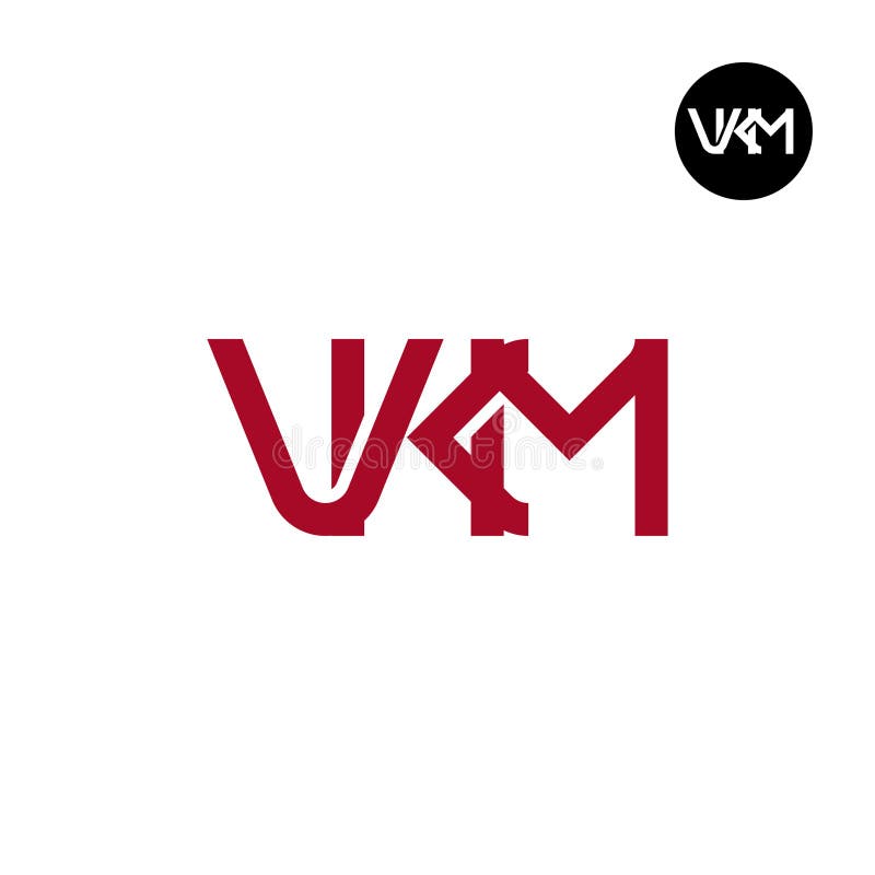 VKM Logo Letter Monogram Design Stock Vector - Illustration of ...