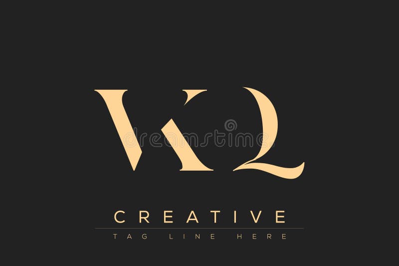 VKQ Abstract Letter Logo Design Stock Vector - Illustration of brand ...