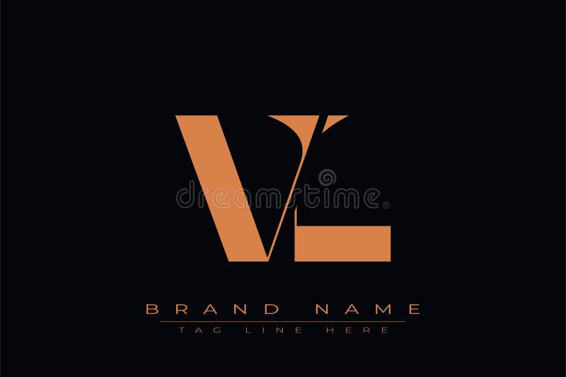 VL Initial Letter Logo Design Stock Vector - Illustration of icon, gold ...