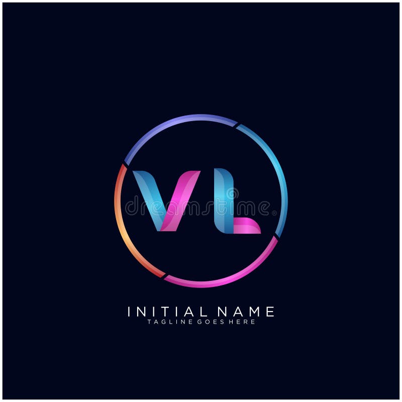 VL Letter Logo Icon Design Template Elements Stock Vector ...