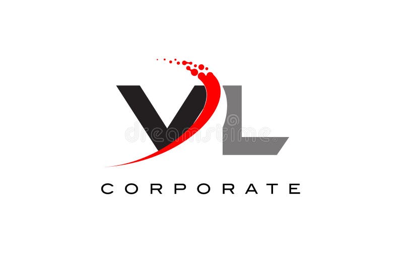 VL Modern Letter Logo Design with Swoosh Stock Illustration ...