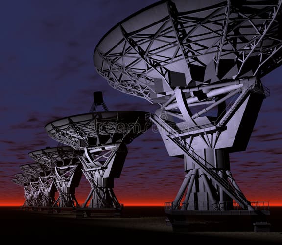 Vla stock illustration. Illustration of array, astro, astronomy - 250105