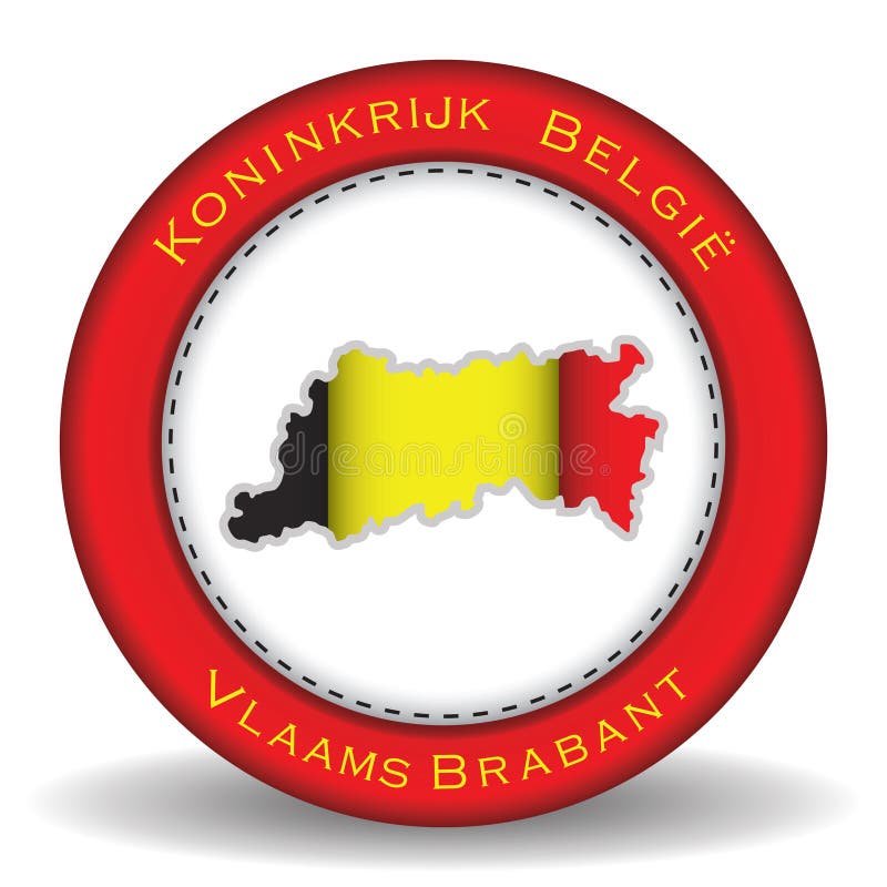 Vlaams Brabant Map Sticker. Vector Illustration Decorative Design Stock ...