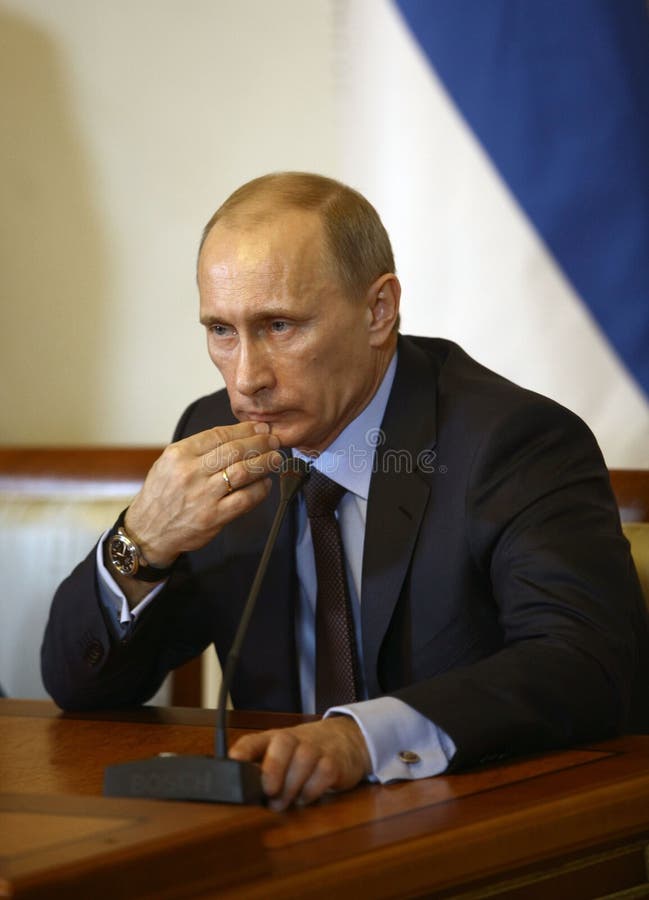 Vladimir Putin editorial stock photo. Image of microphone - 24071088
