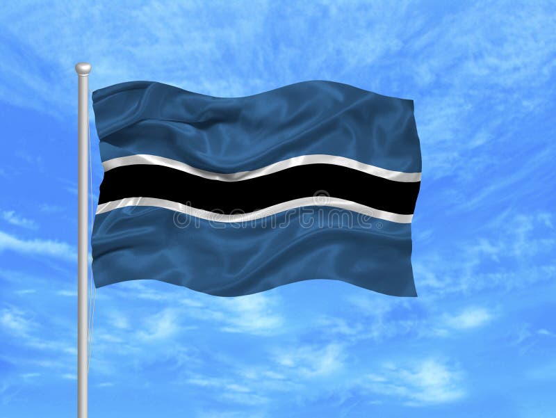 Botswanavlag 1 stock illustratie. Illustration of nationalisme - 5079296