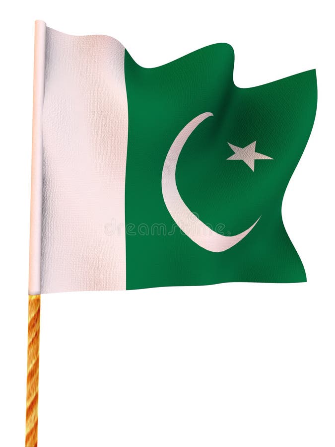 Vlag Van Pakistan Van Kwaststreken En Lege Kaart Pakistan Hoog ...