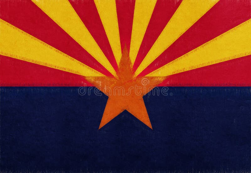 Vlag van Arizona Grunge stock illustratie. Illustration of arizona ...