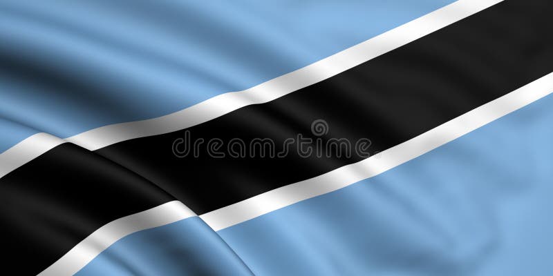 Vlag van Botswana stock illustratie. Illustration of genaturaliseerd ...