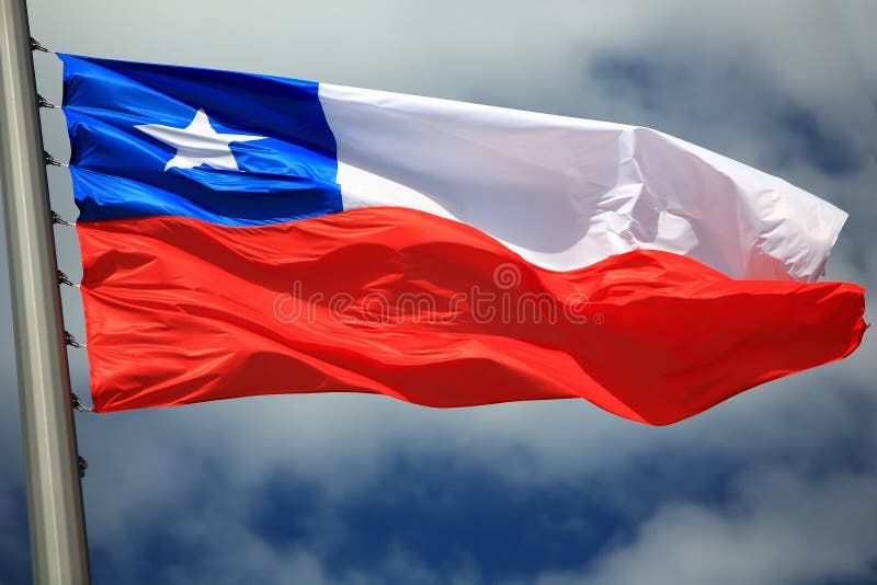 Vlag van Chili stock foto. Image of golven, chili, vlag - 55001408