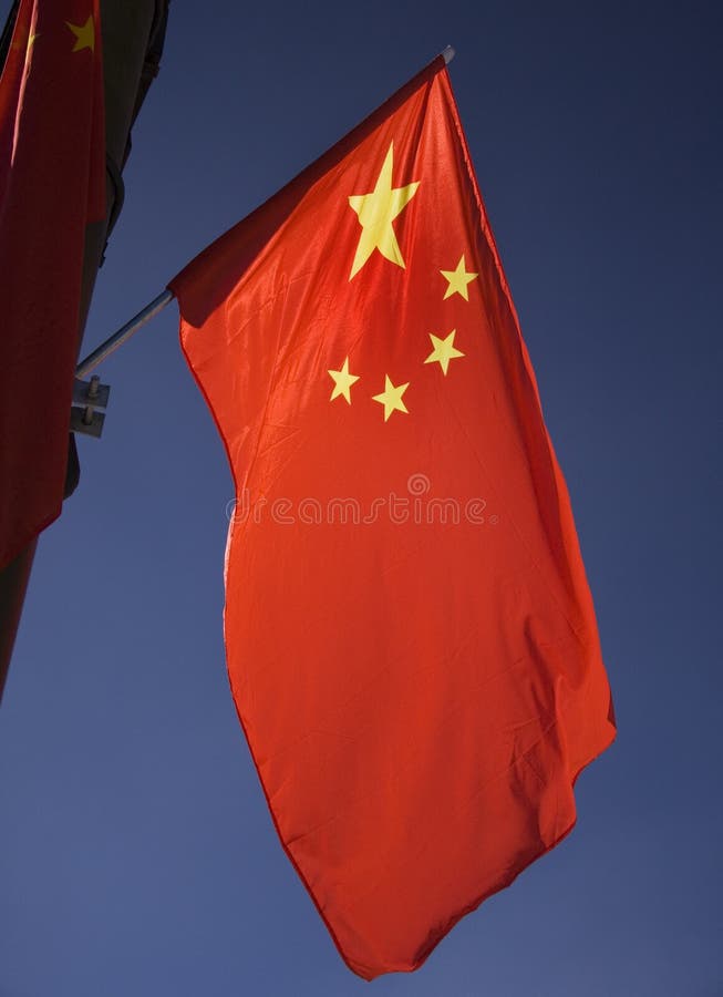 Vlaggen Van De Volksrepubliek Van China En Hong Kong Stock Afbeelding ...