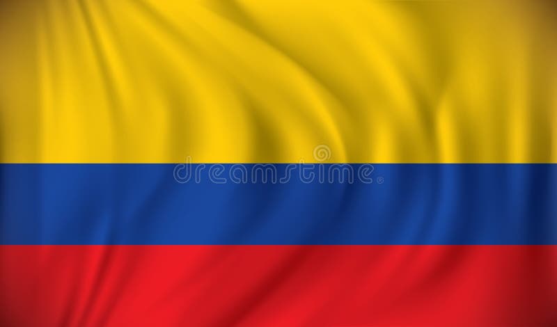 Vlag van Colombia vector illustratie. Illustration of decoratie - 107023057