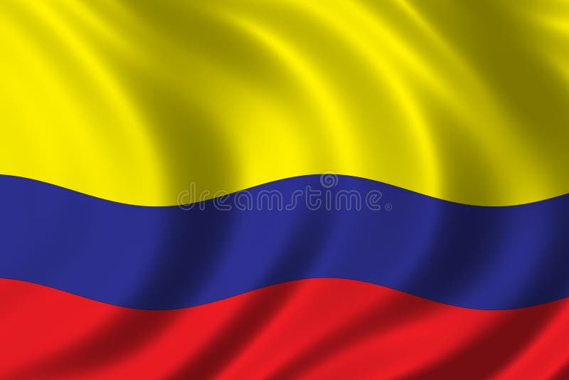 Vlag van Colombia stock illustratie. Illustration of amerika - 369957