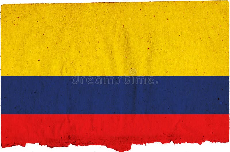 Vlag van Colombia stock illustratie. Illustration of verfrommeld - 3969868