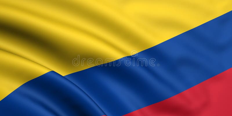 Vlag van Colombia stock illustratie. Illustration of vlag - 5279425