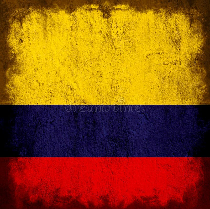 Vlag van Colombia stock illustratie. Illustration of vloeistof - 5424262