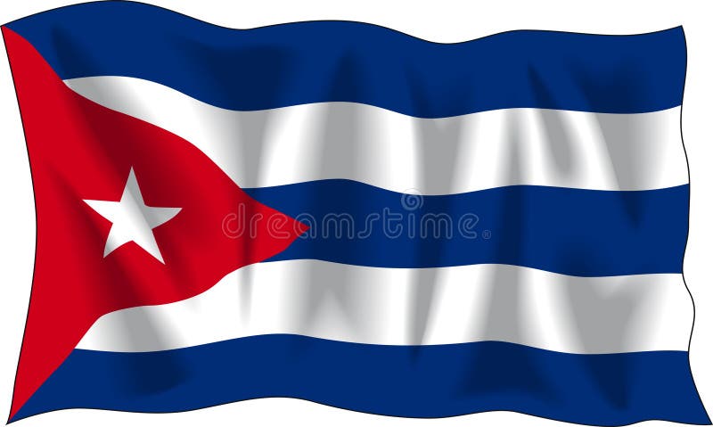 Cubaanse vlag stock illustratie. Illustration of streep - 60473