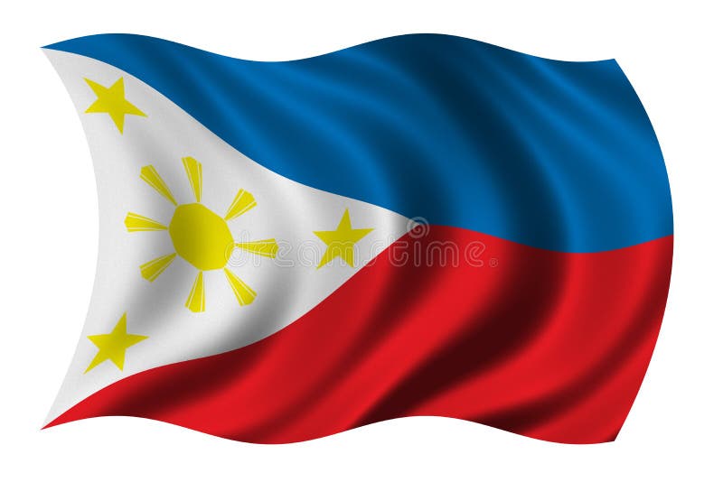 Vlag van de Filippijnen stock illustratie. Illustration of zuiden - 1535978