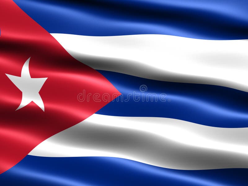 Cubaanse vlag stock illustratie. Illustration of symbool - 65204