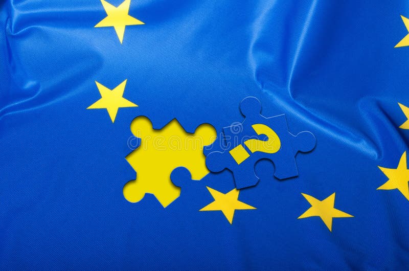 Vlag van Europese Unie stock afbeelding. Image of zijde - 22545787