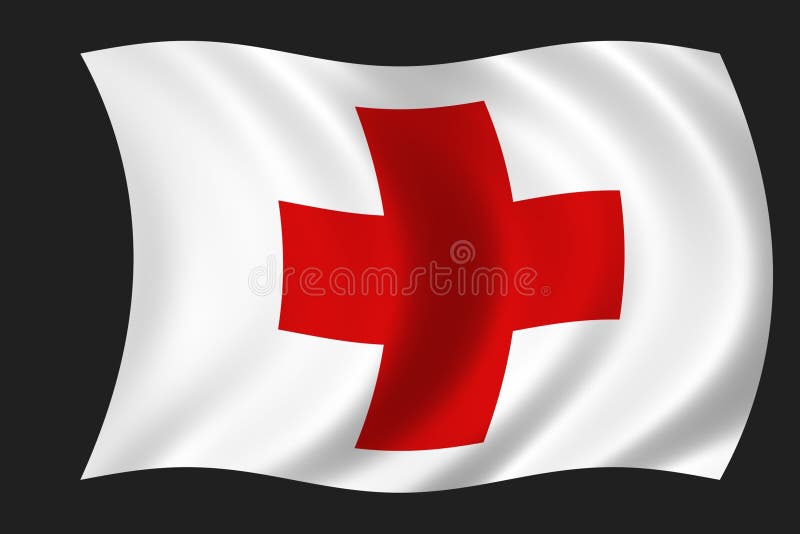 Vlag van het rode kruis redactionele stock afbeelding. Illustration of ...