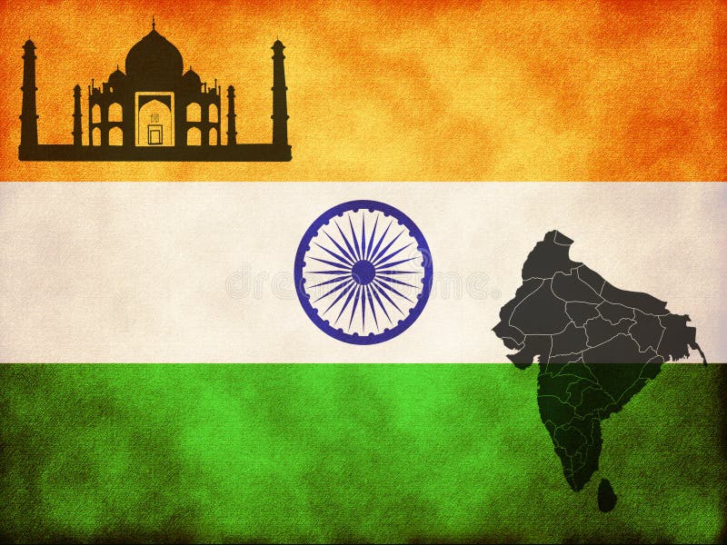 Vlag van India stock illustratie. Illustration of cultuur - 44488658