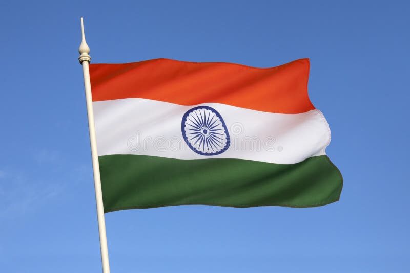 Vlag van India stock afbeelding. Image of embleem, land - 35124085
