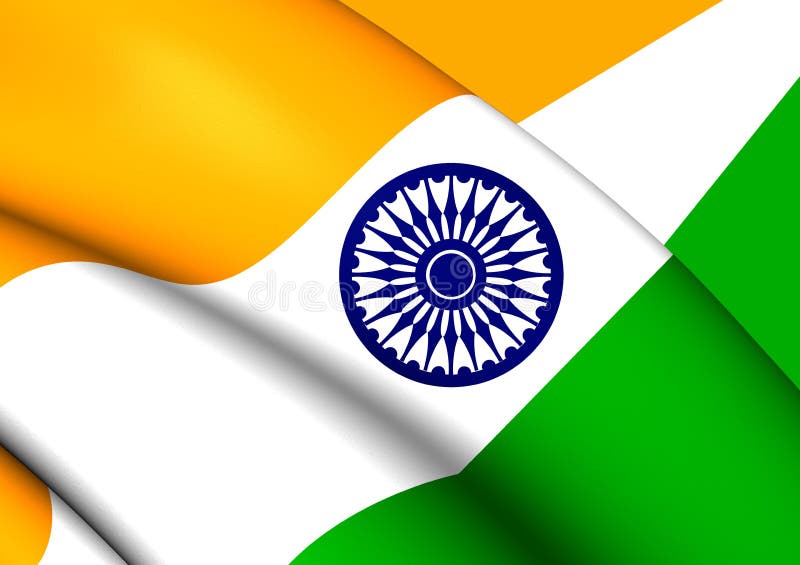 Vlag van India stock afbeelding. Afbeelding bestaande uit symbool ...