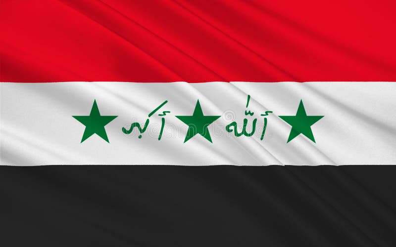 Vlag van Irak stock illustratie. Illustration of illustratie - 131899129