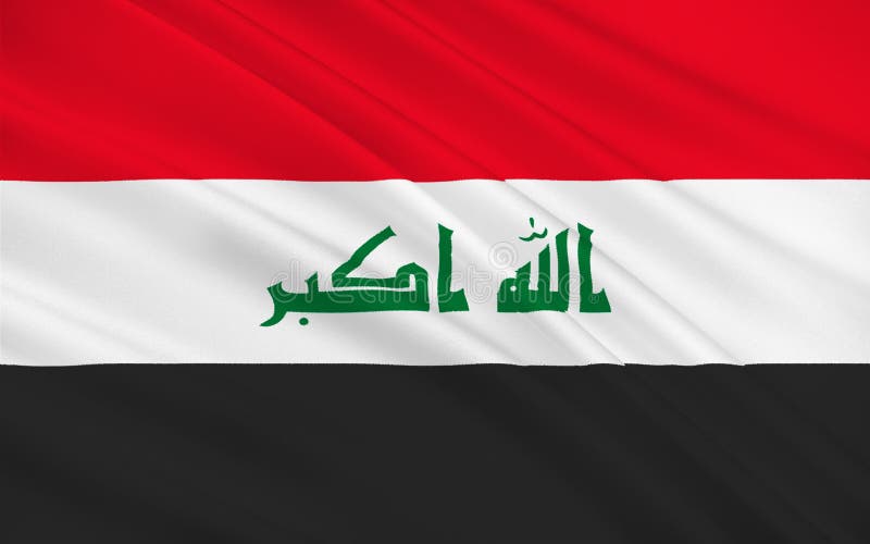 Vlag van Irak stock illustratie. Illustration of illustratie - 131899129