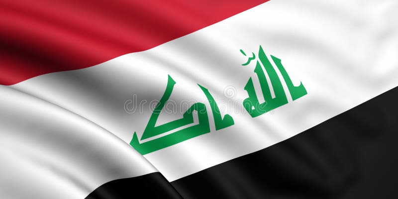 Irak - Vlag, Vier Vectorkaartcontouren En Midden-Oostenkaart Vector ...