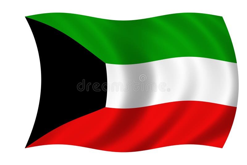 Vlag van Koeweit stock illustratie. Illustration of arabisch - 62520