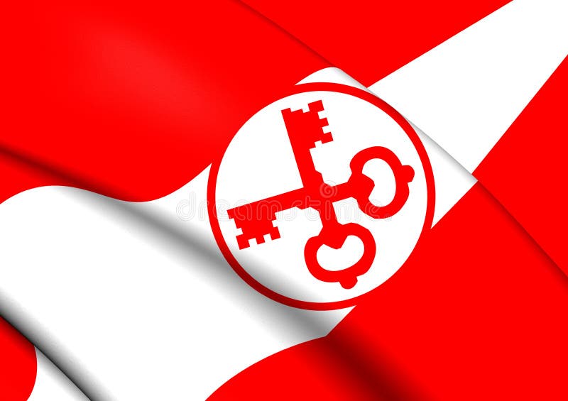 Vlag van Leiden, Nederland stock illustratie. Illustratie bestaande uit ...