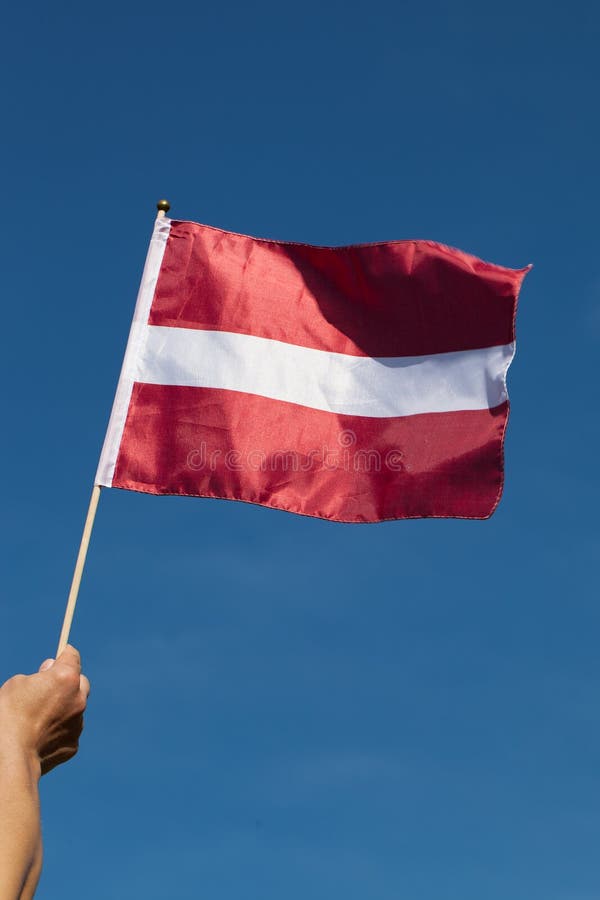 De vlag van Letland. stock foto. Image of oceaan, letland - 30668018